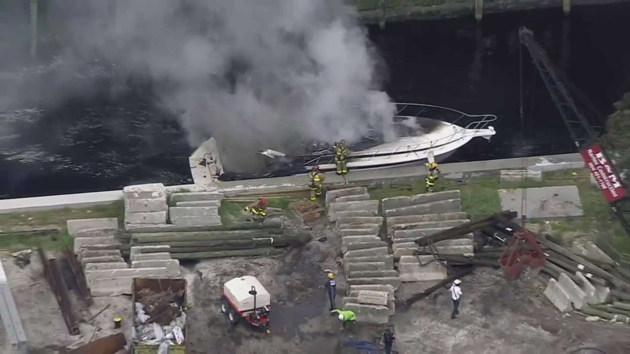 Several Hospitalized After Boat Explosion In Fort Lauderdale - YouTube