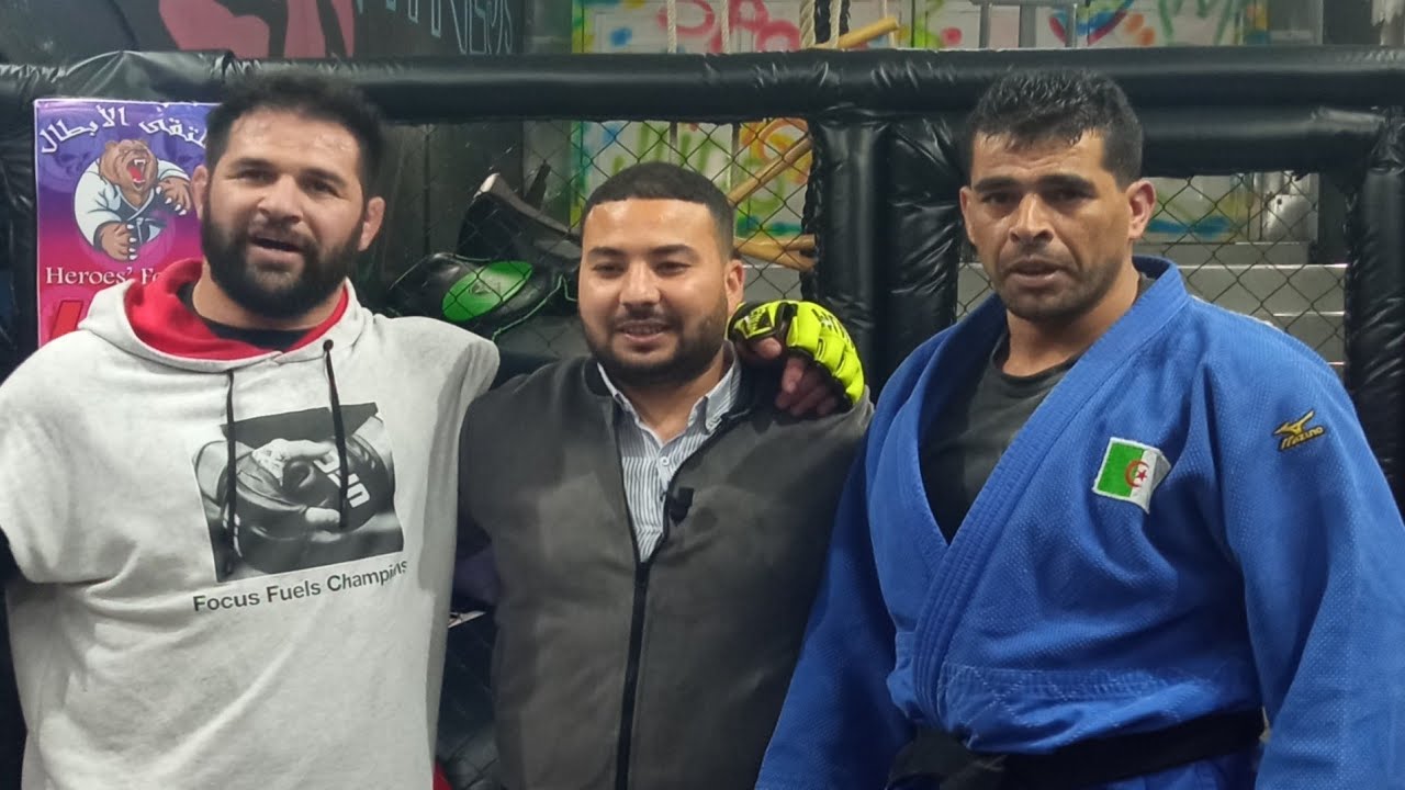 حصة مع مدربيين ملتقى الابطال mma saida - YouTube