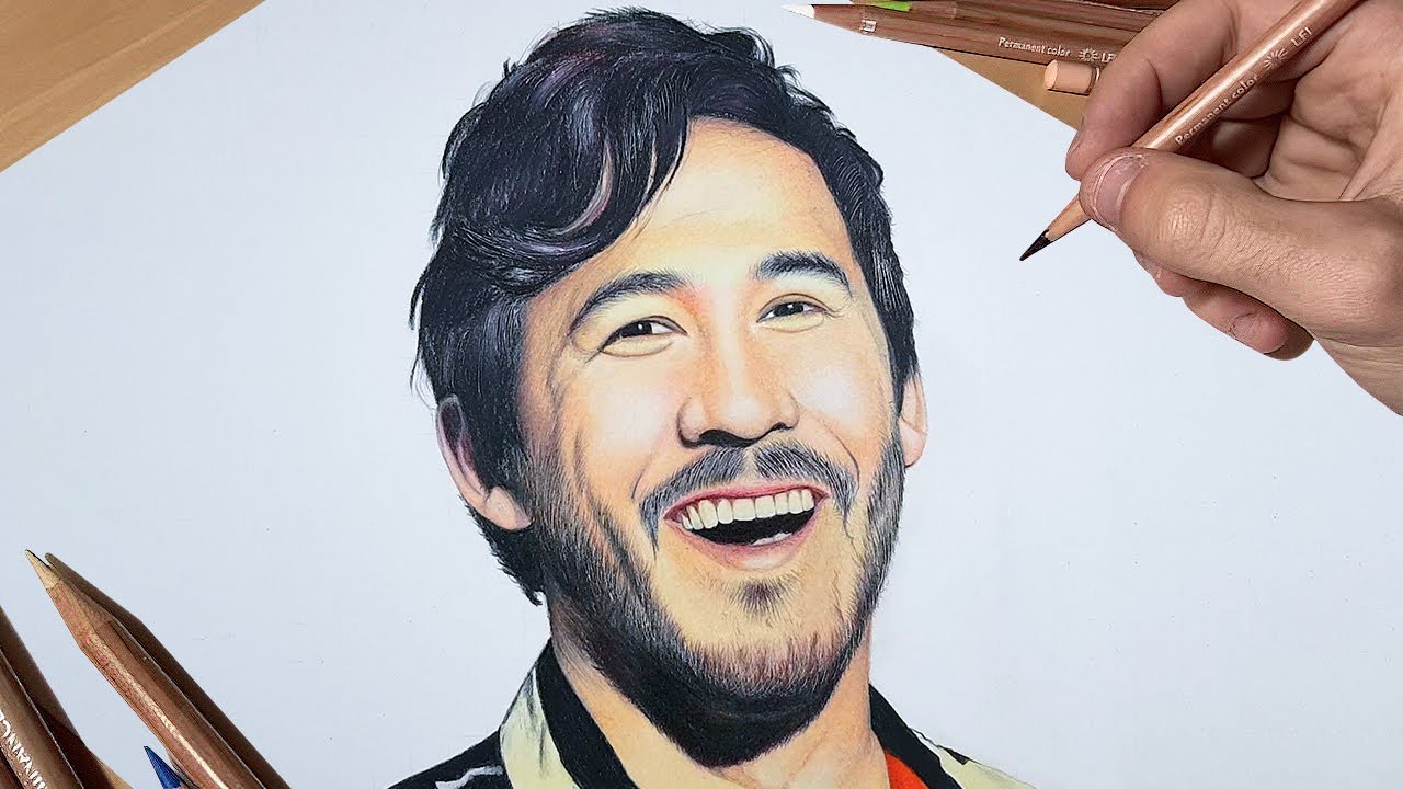 Color Drawing Markiplier [Mark Edward Fischbach] - Colored Pencil ...