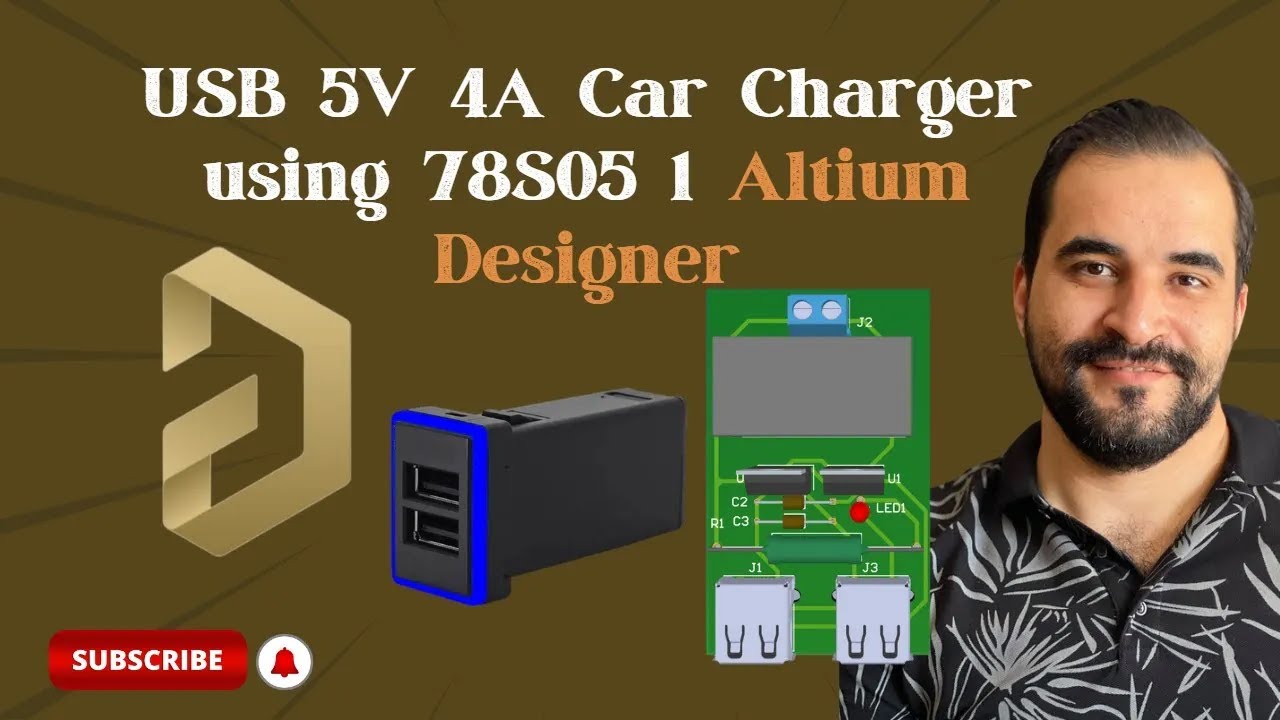 USB 5V 4A Car Charger using 78S05 using altium Designer - YouTube