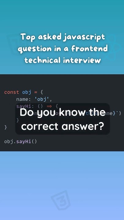 Javascript most asked questions technical interview #javascript #developer #coding #programming# ...