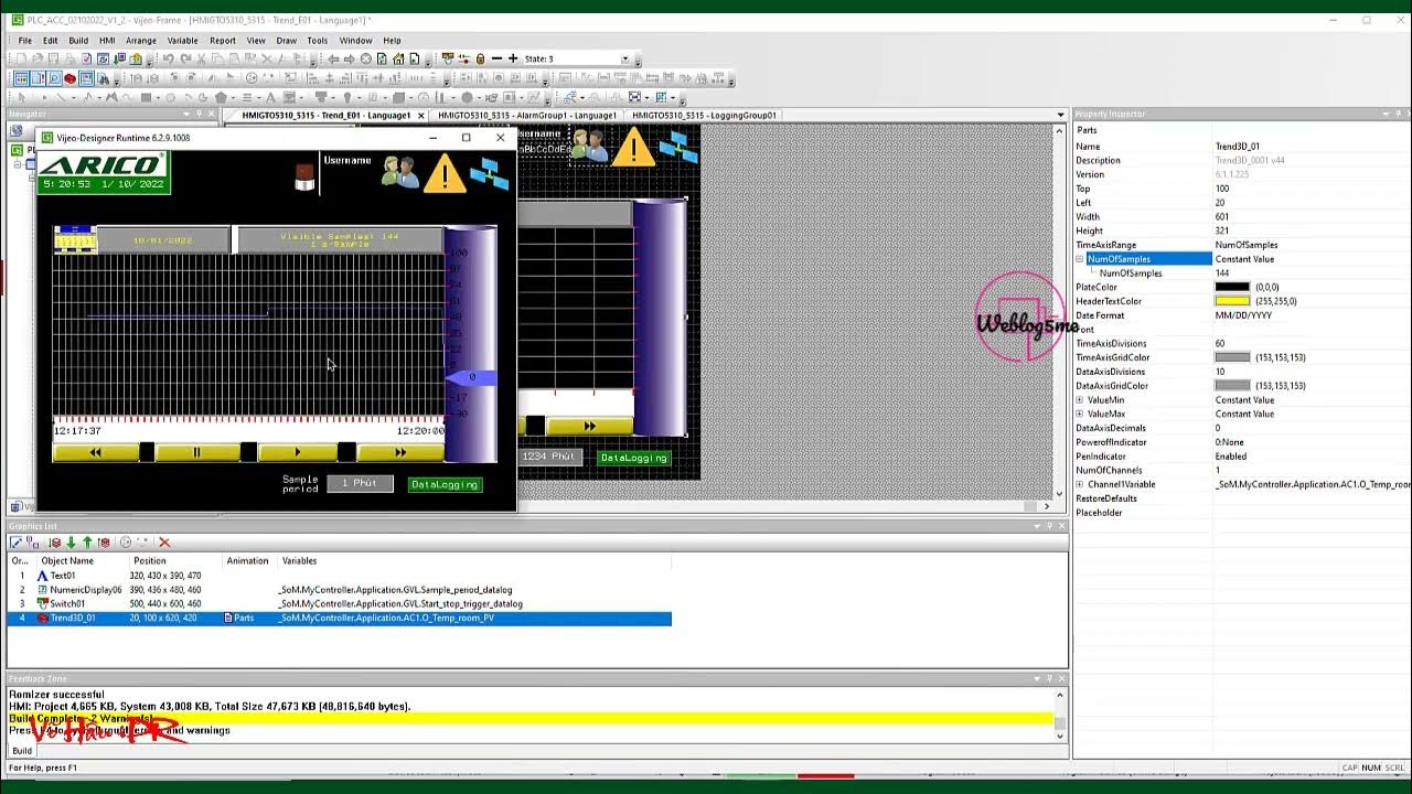 Vijeo Designer: Creating Historical Trend Graphs with Trigger Tags | Schneider HMI Tutorial ...