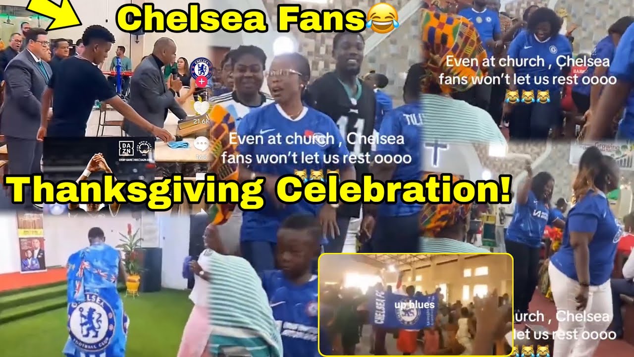FULL COMPILATION😂ESTEVAO & Chelsea Fans STORM Church For Thanksgiving ...