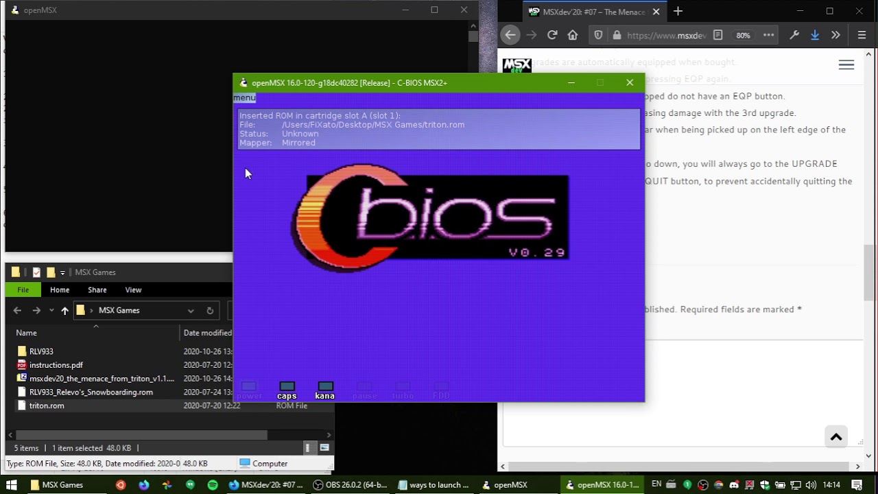 How to load legally downloaded MSX game ROMs in openMSX - YouTube