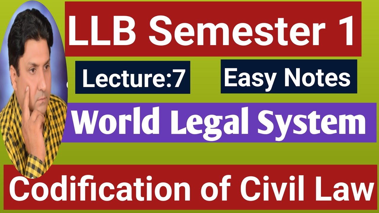 Llb semester 1 World Legal System| Codification of Civil Law| - YouTube