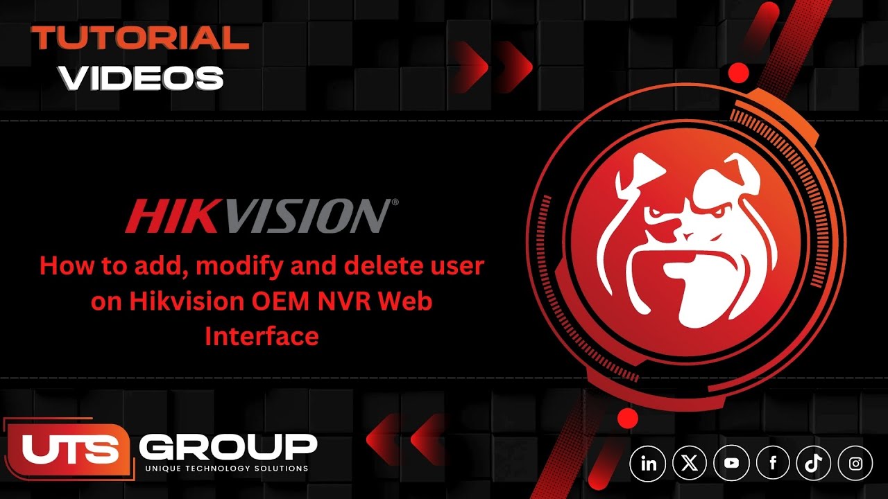 How to add, modify and delete user on Hikvision OEM NVR's Web Interface - YouTube