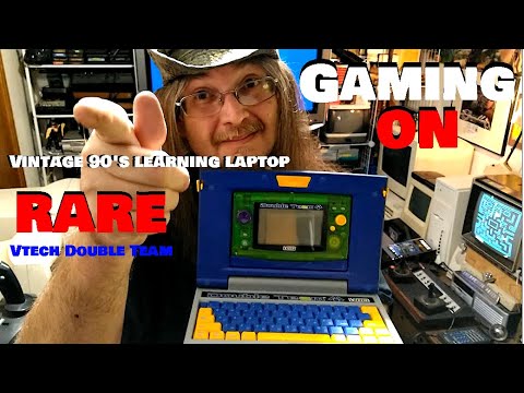 Vtech Double Team Laptop - Rare Learning laptop from the 1990's