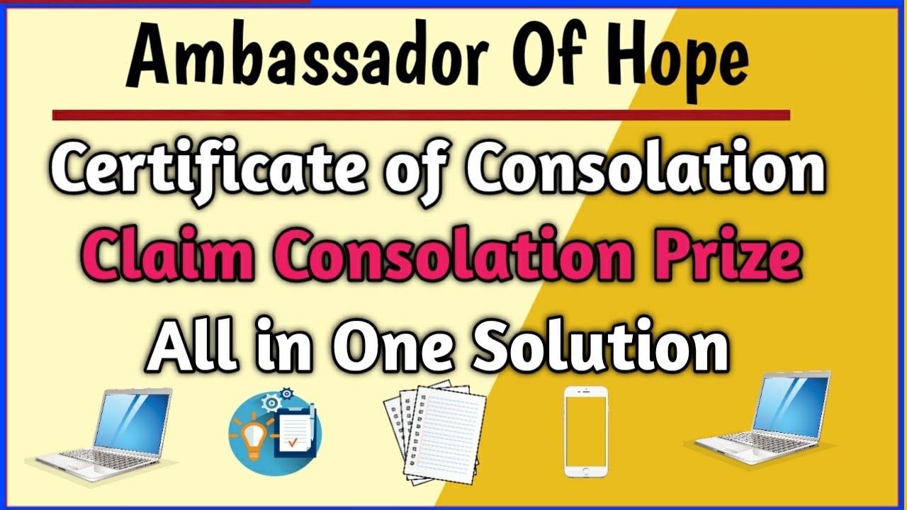 #ambassadorofhope Certificate Of Participation || Email Incorrect ...