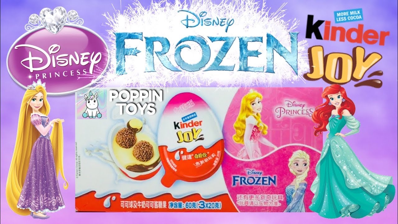 Disney Princess Kinder Joy Opening Surprise Eggs Poppin Toys Youtube