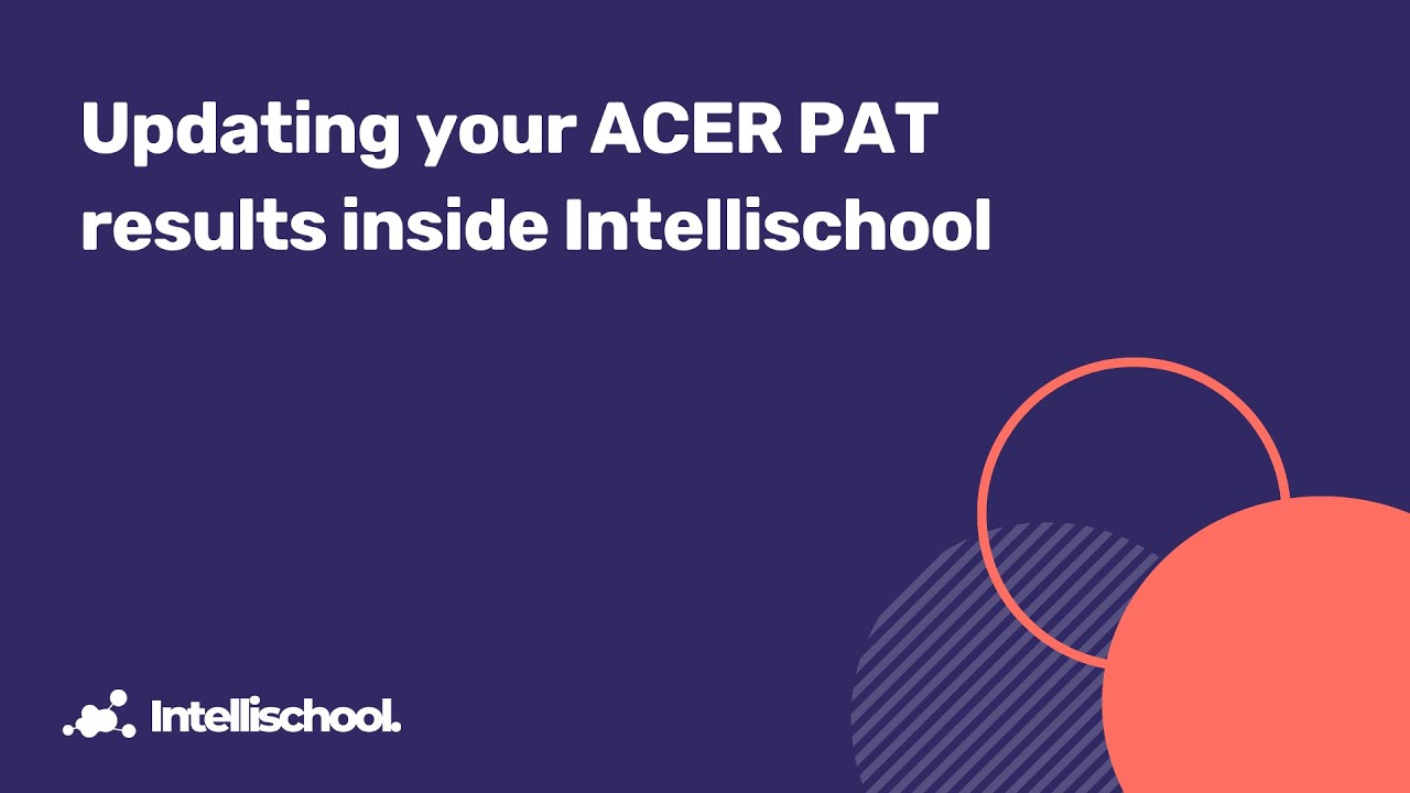 Intellischool How-to | Updating your ACER PAT results - YouTube