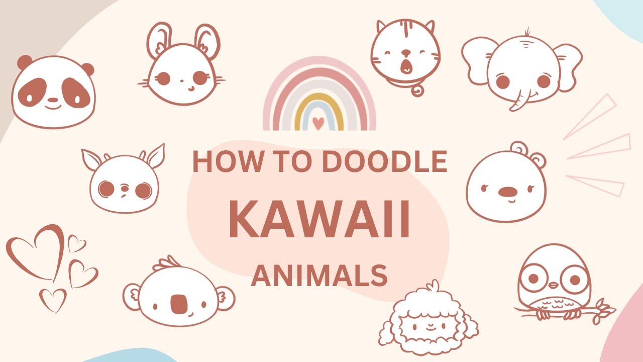Cute Animals Galore: 50 Circle-Based Doodles for Beginners 🎨🐰🐹 - YouTube