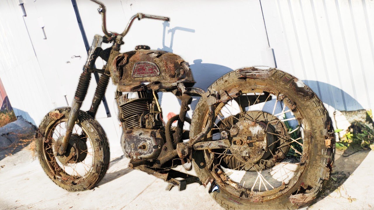 "JAWA" FULL RESTORATION ABANDONED OLD MOTORCYCLE. - YouTube