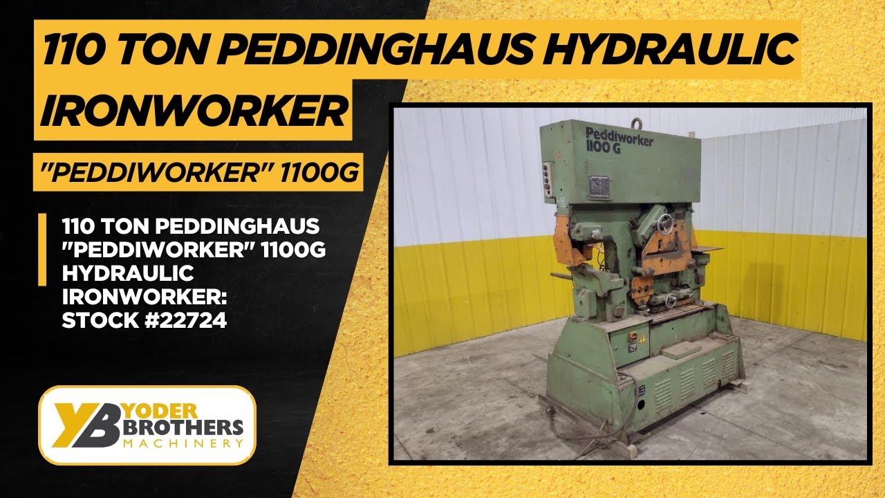 110 TON PEDDINGHAUS "PEDDIWORKER" 1100G HYDRAULIC IRONWORKER: STOCK ...