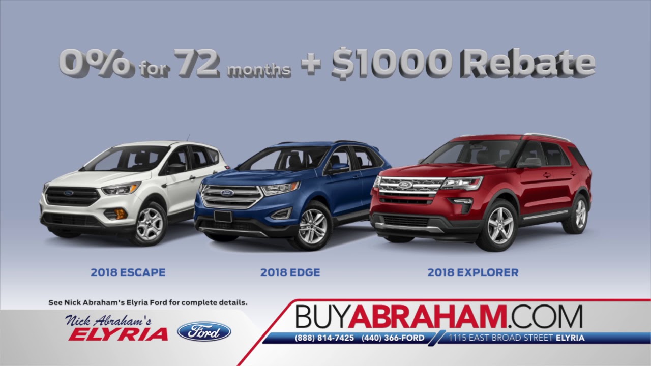 Nick Abraham Elyria Ford AUG 2018 Special - YouTube