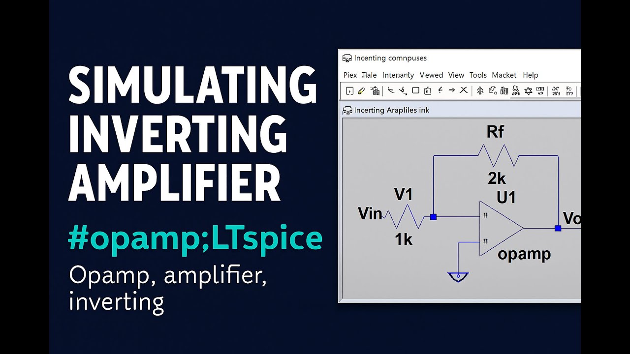 LTspice Tutorial: Simulating Inverting Amplifier with Op-Amp - YouTube