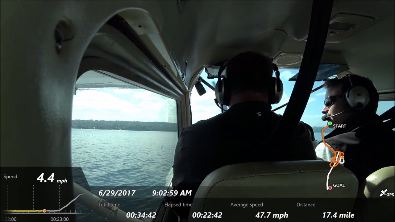 Seattle Seaplane Flight Training Cessna 172 - YouTube