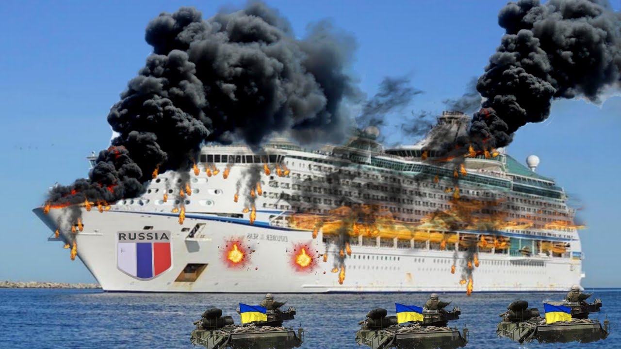 Happening today, a Russian logistics ship was sunk by Ukrainian troops ...