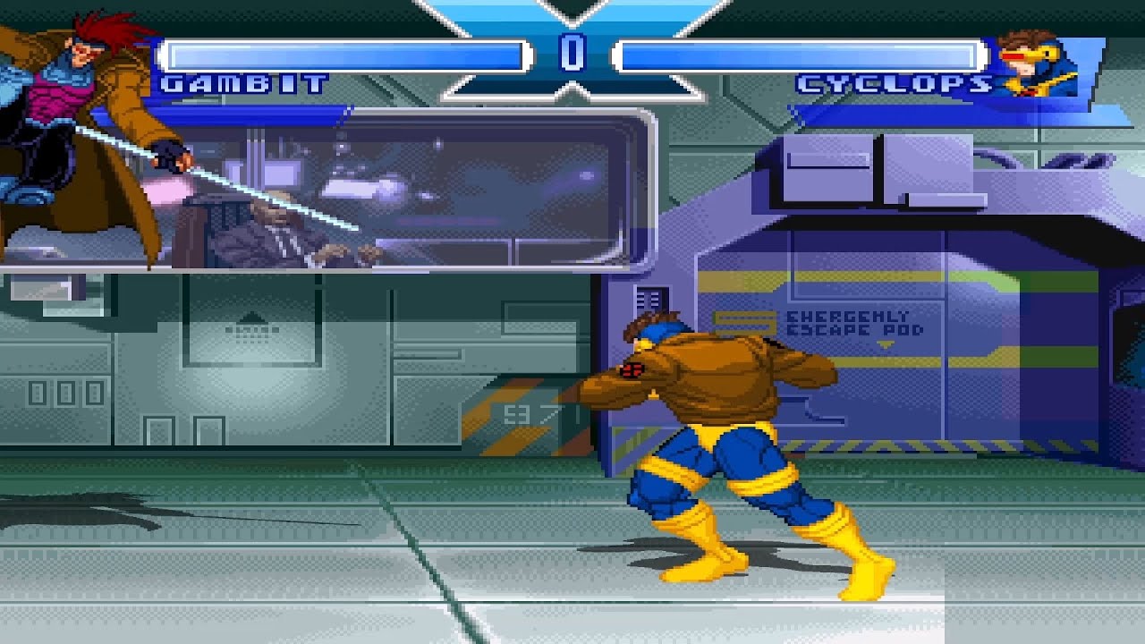 Gambit vs Cyclops (X-Men Mugen) (CPU Fights) (Best of 3) - YouTube
