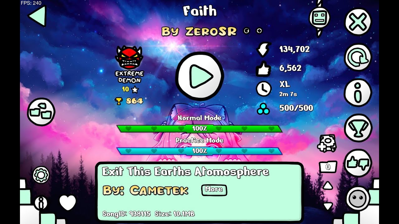 FULL DETAIL "FAITH" [EXTREME DEMON] by ZeroSR | Geometry Dash - YouTube