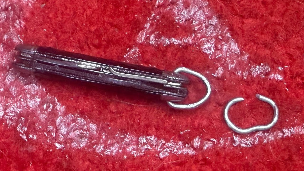 How to make a bail for a pocket knife to fix a broken bail or replace a ...