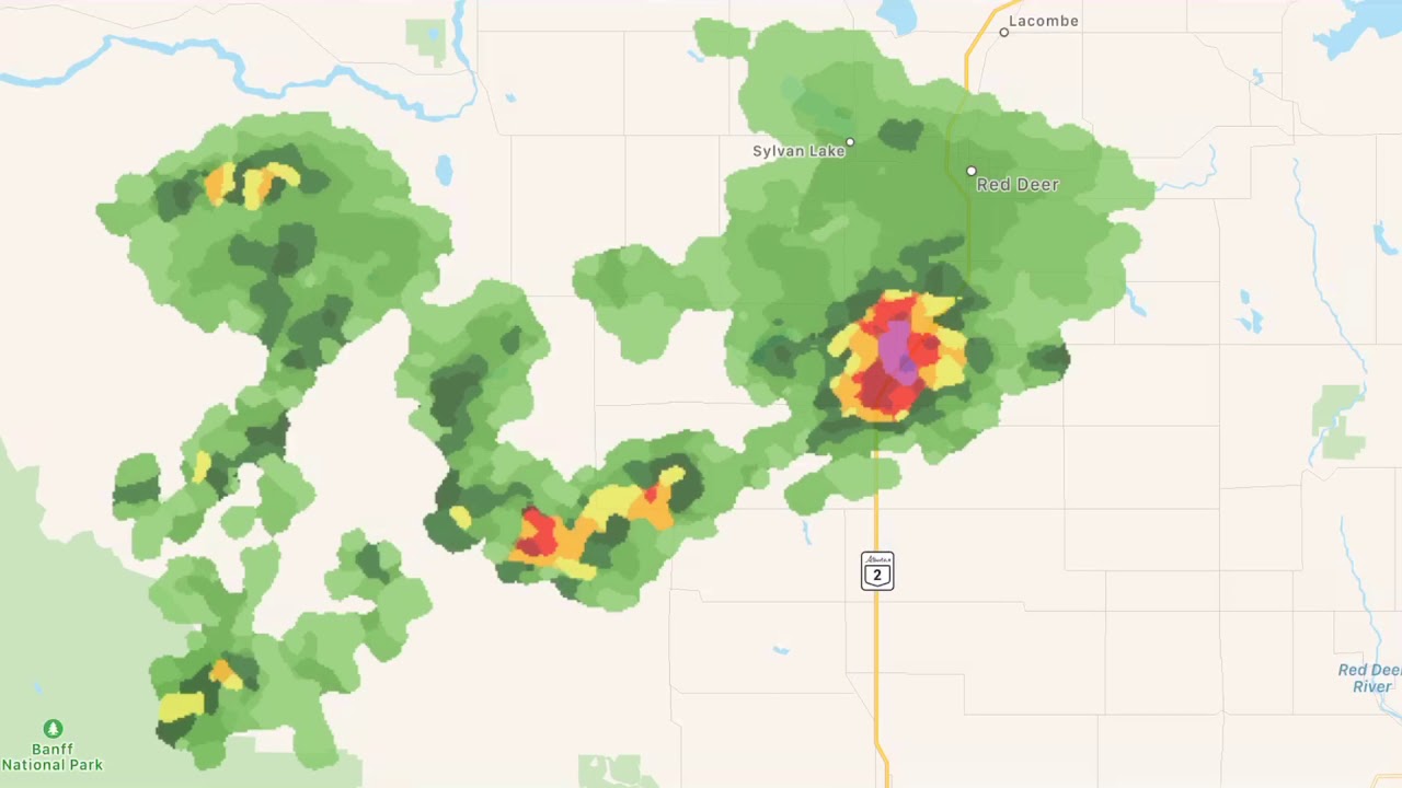 Super Cells Alberta / Many Thunderstorms Across North America - YouTube