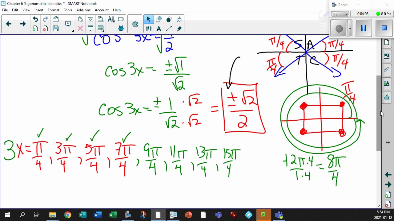 Unit 6 4 10 Isolating Then Solving a Multiple Angle - YouTube