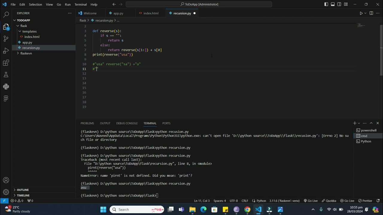 Recursion in Python - YouTube