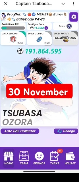 Daily ComBo Captain Tsubasa 30 November #captaintsubasa #cards #daily ...
