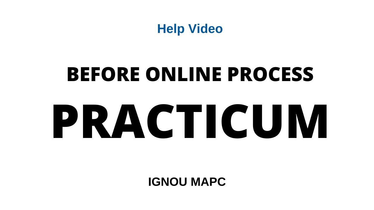 IGNOU MAPC | Practical File / Book for 1st Year | Practicum Process ...
