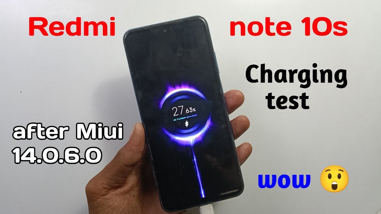 Redmi note 10s charging test after miui 14.0.6.0 new update! Wow 😲 ...