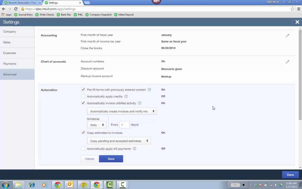 Recent Automatic Transactions Report in QuickBooks Online - YouTube