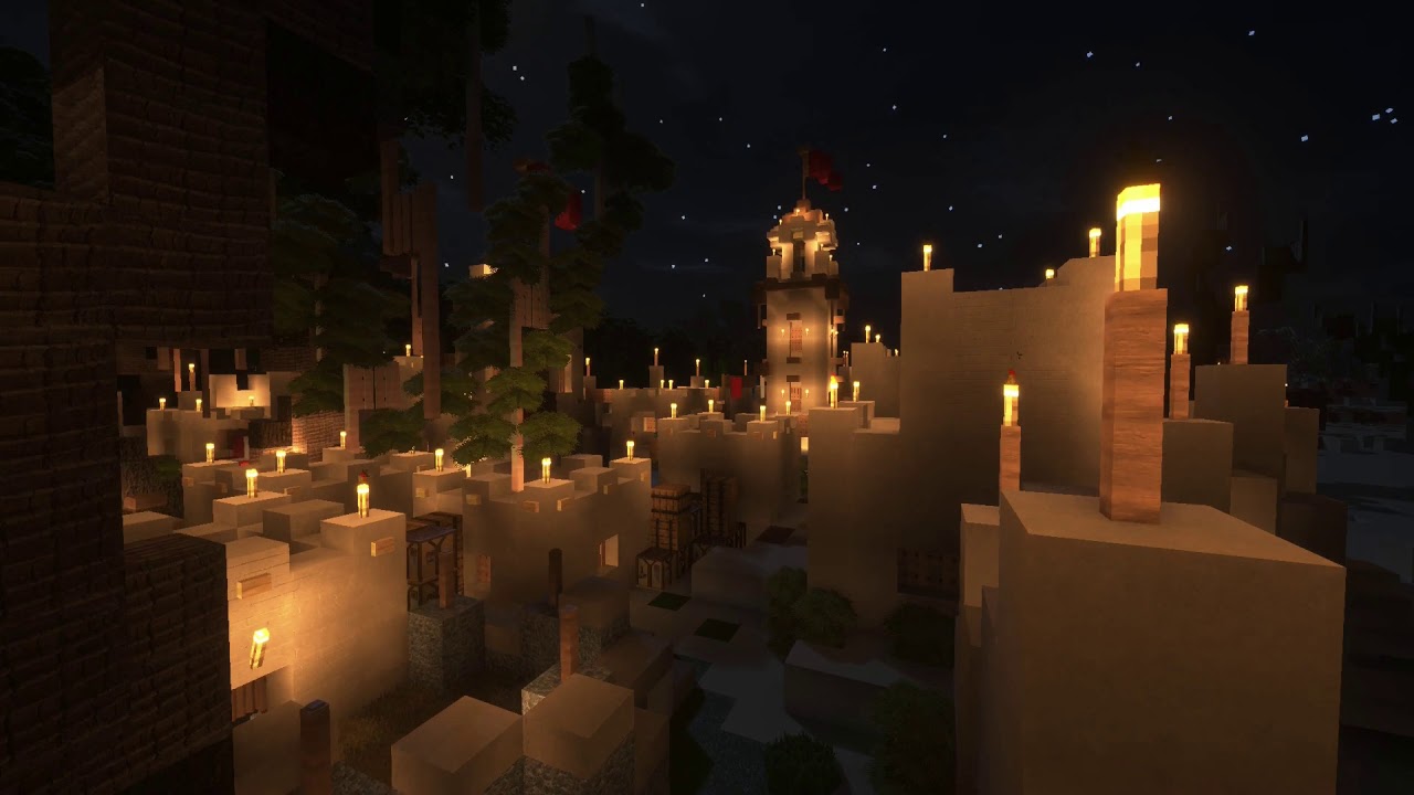 Cinematic Look at a Custom Made Desert Village with shaders (Minecraft ...