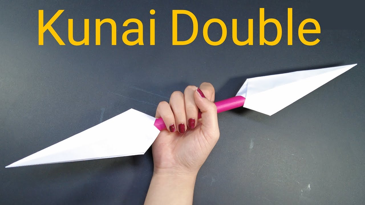 How to Make a Paper Kunai Double Knife From Naruto | Origami | Making ...