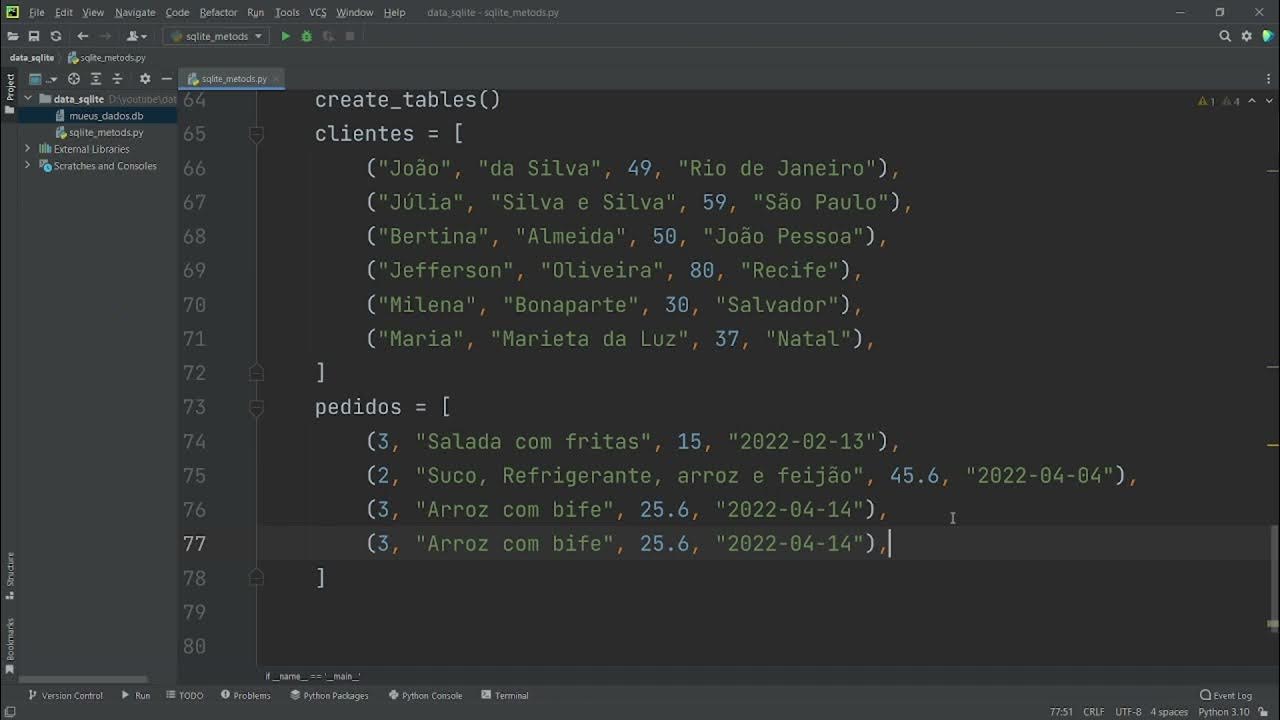 225 - Inserindo múltiplos dados em tabelas SQLite - YouTube