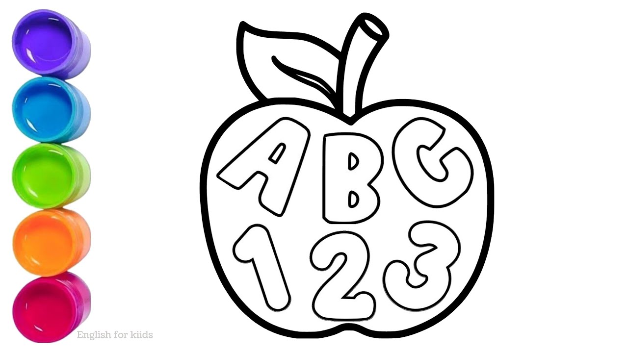 Alphabet | Apple & ABC 123 | Colors for kids | abcd song | A for apple ...