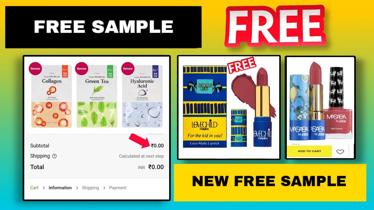 100% New Free sample products today ll free sample l free products ...