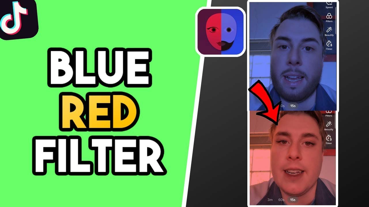 How to get the Blue and Red Filter on Tiktok (FUN!) - YouTube