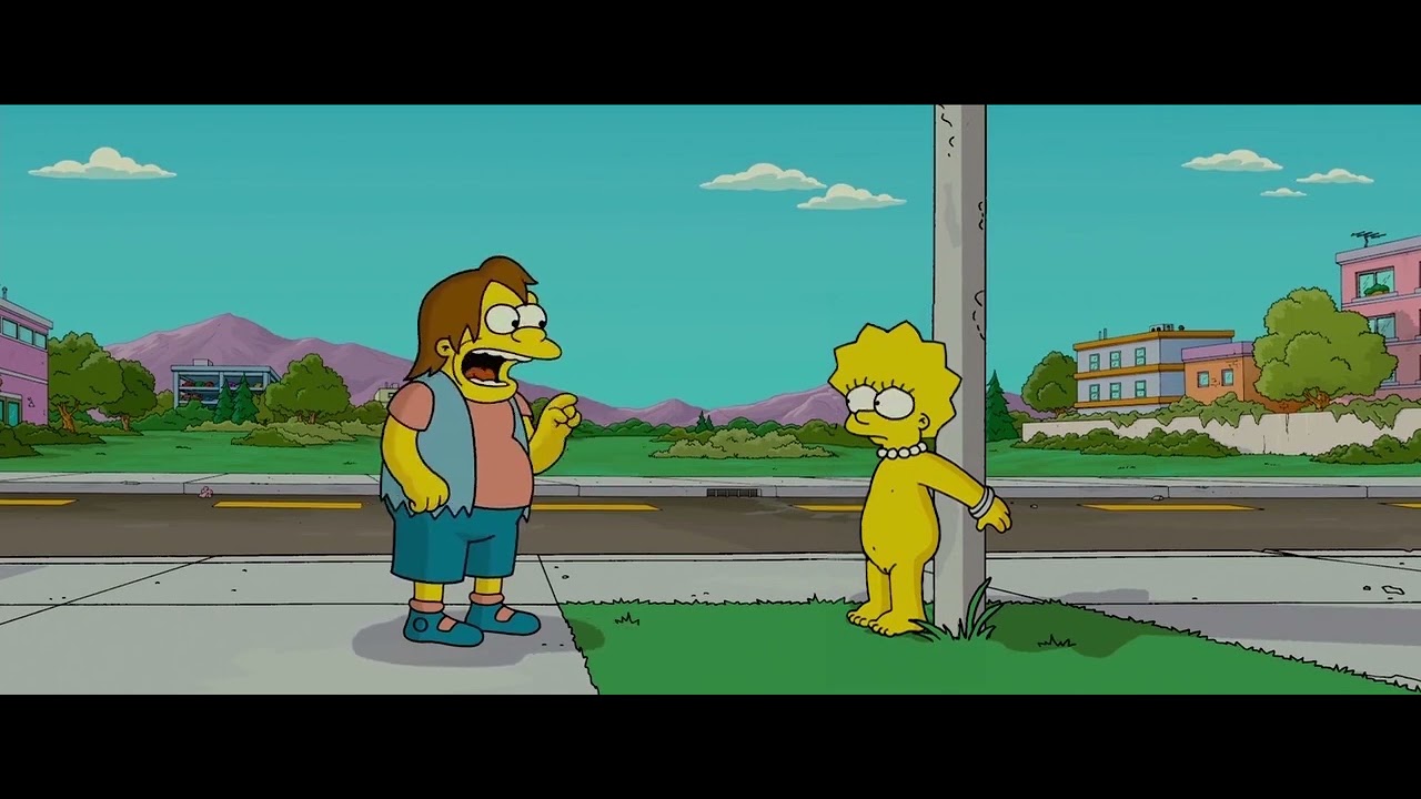The Simpsons Movie: Nelson says to Lisa, 'Haw Haw' | The Simpsons ...