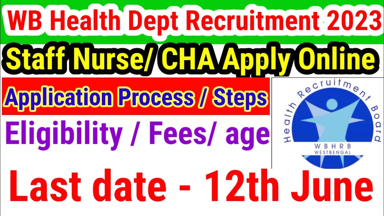 WB Health Dept Staff Nurse / CHA online Application। Eligibility / Age ...