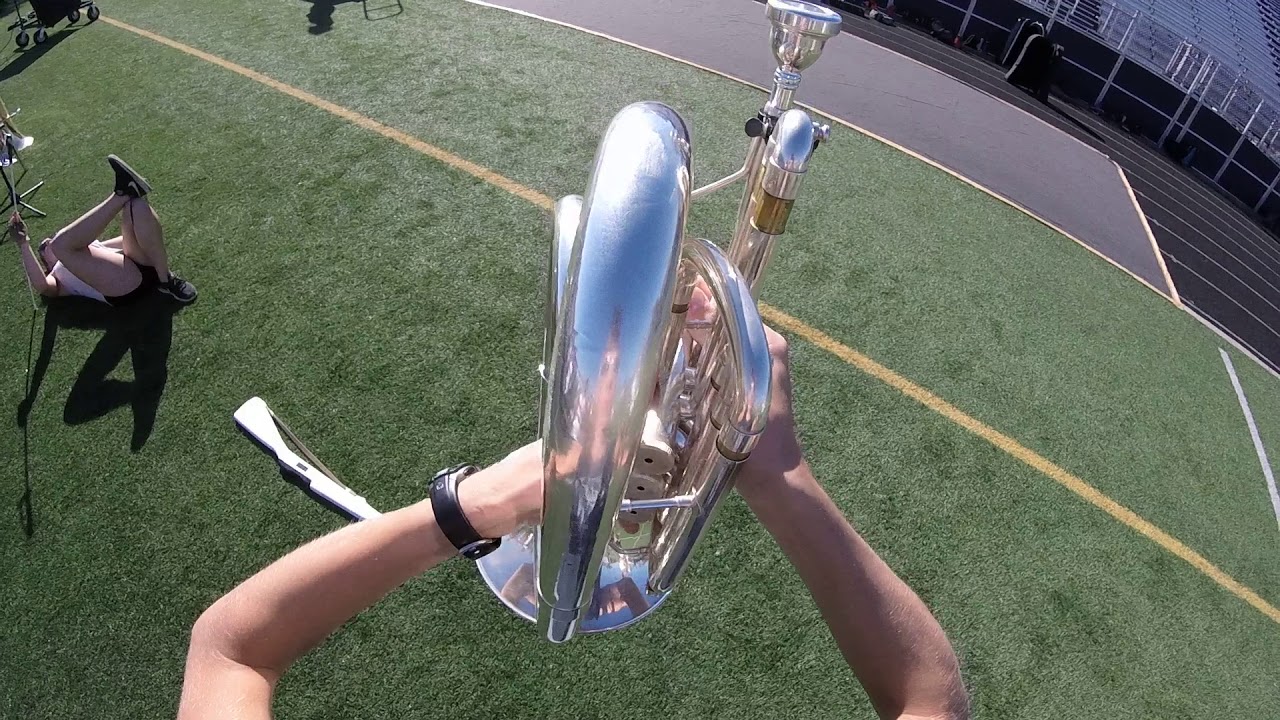 Bellbrook High School Marching Band 2017 Baritone Head Cam - Garrett Sharp - YouTube