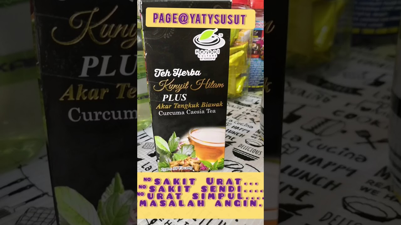 TEH HERBA KUNYIT HITAM PLUS AKAR TENGKUK BIAWAK #HERBALCULTURE # ...
