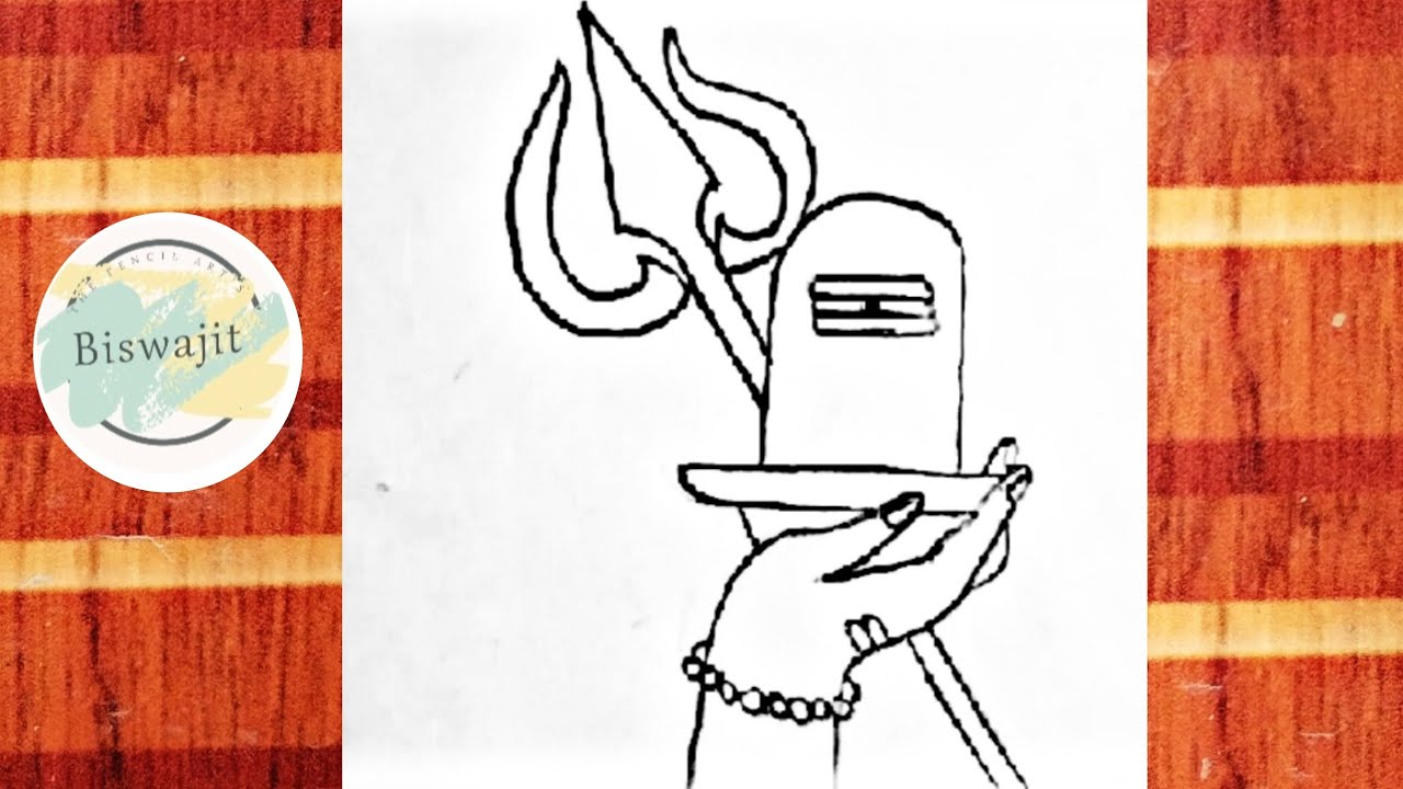 How to draw shivling step by step | Easy hand holding beautiful drawing ...
