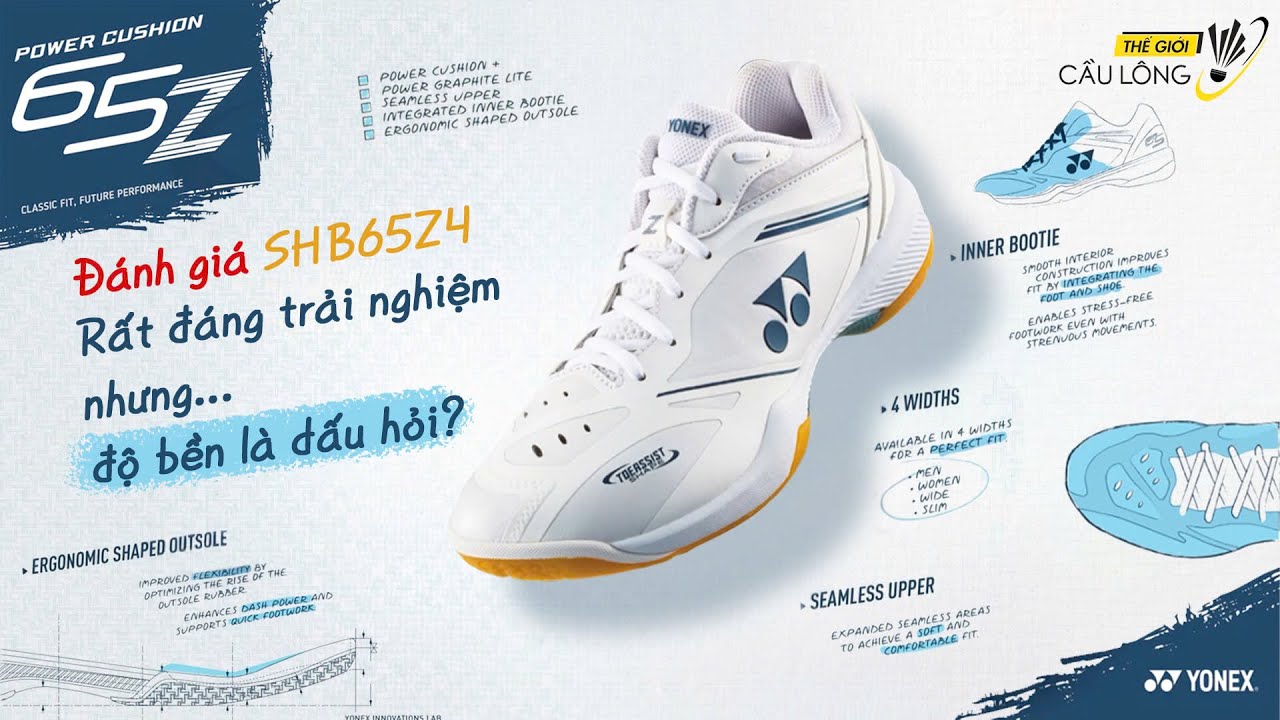 Đánh giá chi tiết giày cầu lông Yonex SHB 65Z4 : thay đổi nhỏ, trải ...