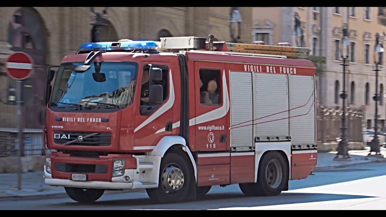 [HD - Sirena Pompieri] Vigili del Fuoco in Sirena con APS Volvo+AS ...
