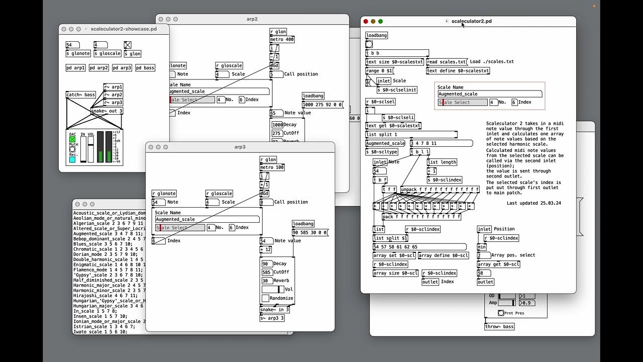 Generating melodic patterns with Scaleculator 2 (Pure Data) - YouTube