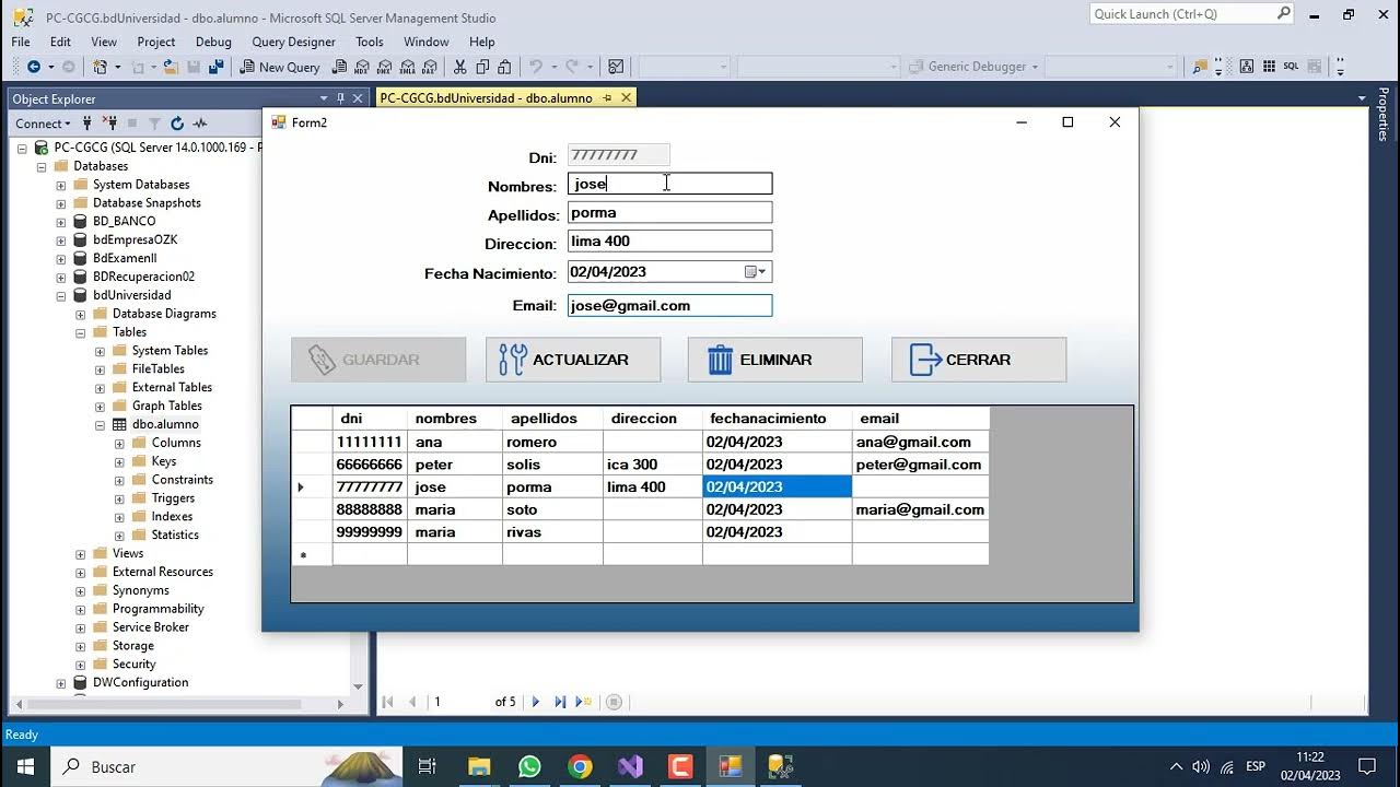 PROGRAMA EN C# - SQL SERVER. - YouTube