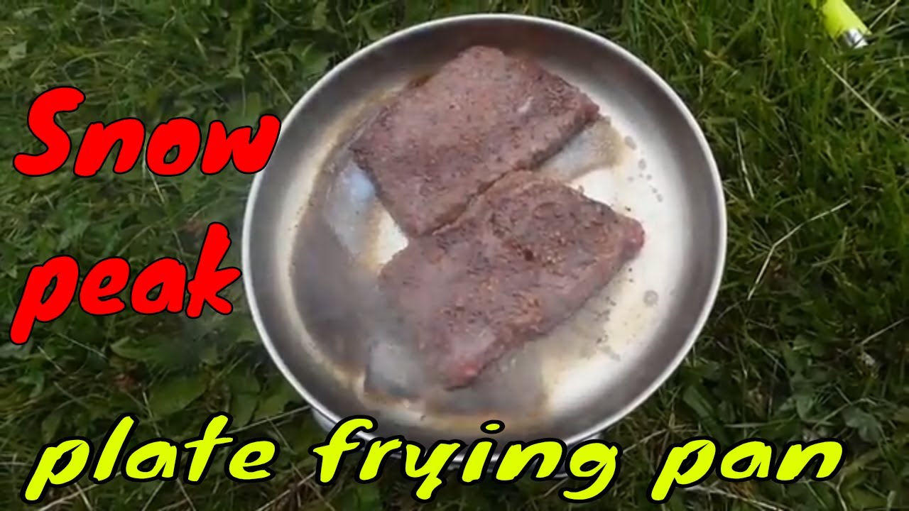 Snow peak titanium plate/lightweight camping frying pan - YouTube