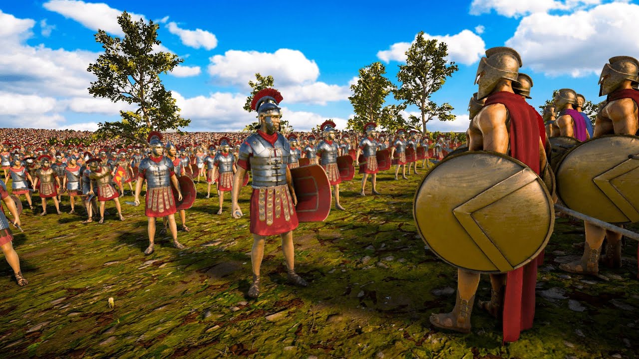 300 Legendary Spartans vs 666,X66 Roman Army - UEBS2 - YouTube