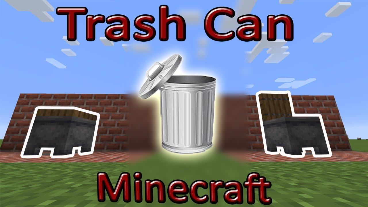 How to make a WORKING TRASHCAN in Minecraft | Tutorial - YouTube