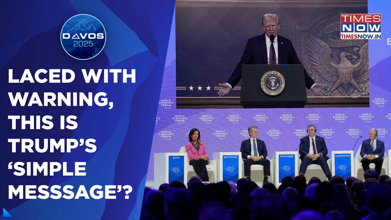 Trump's Big Warning At Davos: Laced With Threat, US President Delivers ...